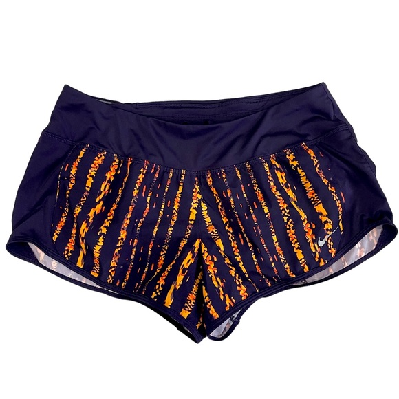 Nike | Shorts | Nike Dri Fit Running Shorts Burning Fire Design Print ...